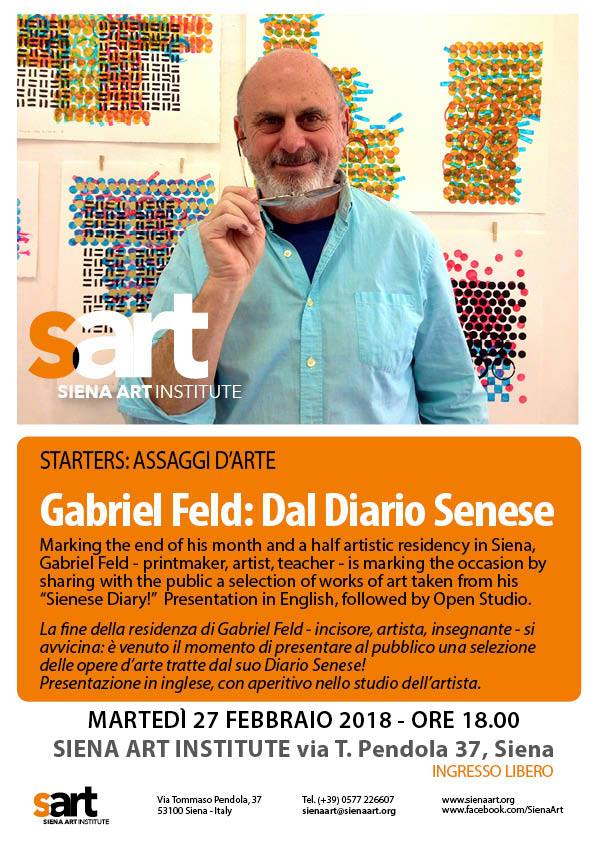 Open Studio & Artist’s Talk with Gabriel Feld – Siena Art Institute Blog
